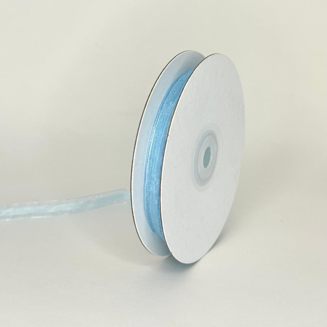 3/8" Blue Pastel Organza Thin Pull Bow String Ribbon (25 Yard) Gift Wr ...