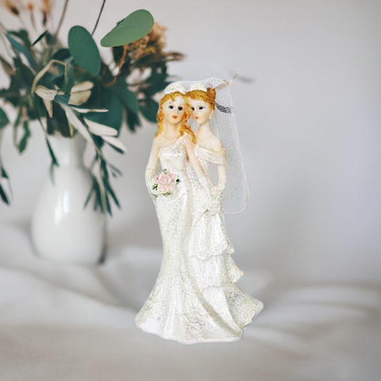 7"Poly Resin Wedding Cake Topper Lesbian Couple (1 Piece) – Jenly ...