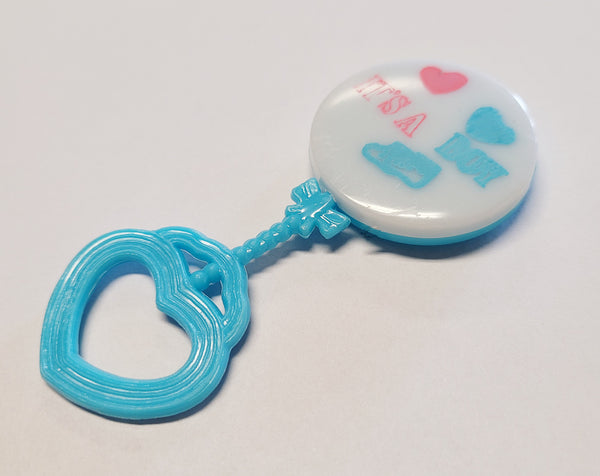 It's A Boy Plastic Blue Mini Baby Rattle Baby Shower Decoration (12 Pi ...