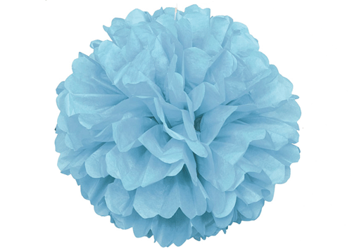 16'' Puff Tissue Paper Balls - Pastel Blue 1 Piece – Jenly Wholesale Inc