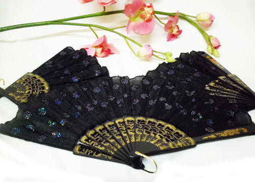 10 Pcs Black Cloth Hand Fans With Plastic Handle – Jenly Wholesale Inc