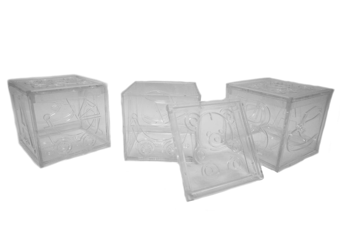 Plastic Clear Baby Cubes Favor Box (12 pieces) – Jenly Wholesale Inc