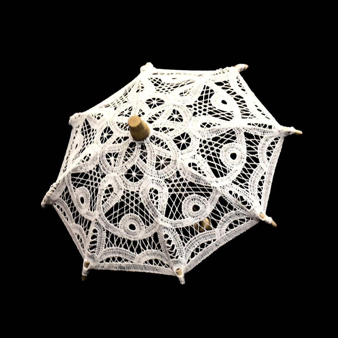 Mini Battenburg Lace Parasol Umbrella White 10.5"L x 11"D – Jenly ...