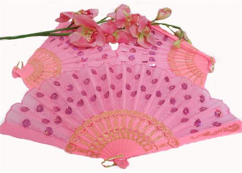 10 Pcs Pink Cloth Hand Fans with Plastic Handle – Jenly Wholesale Inc