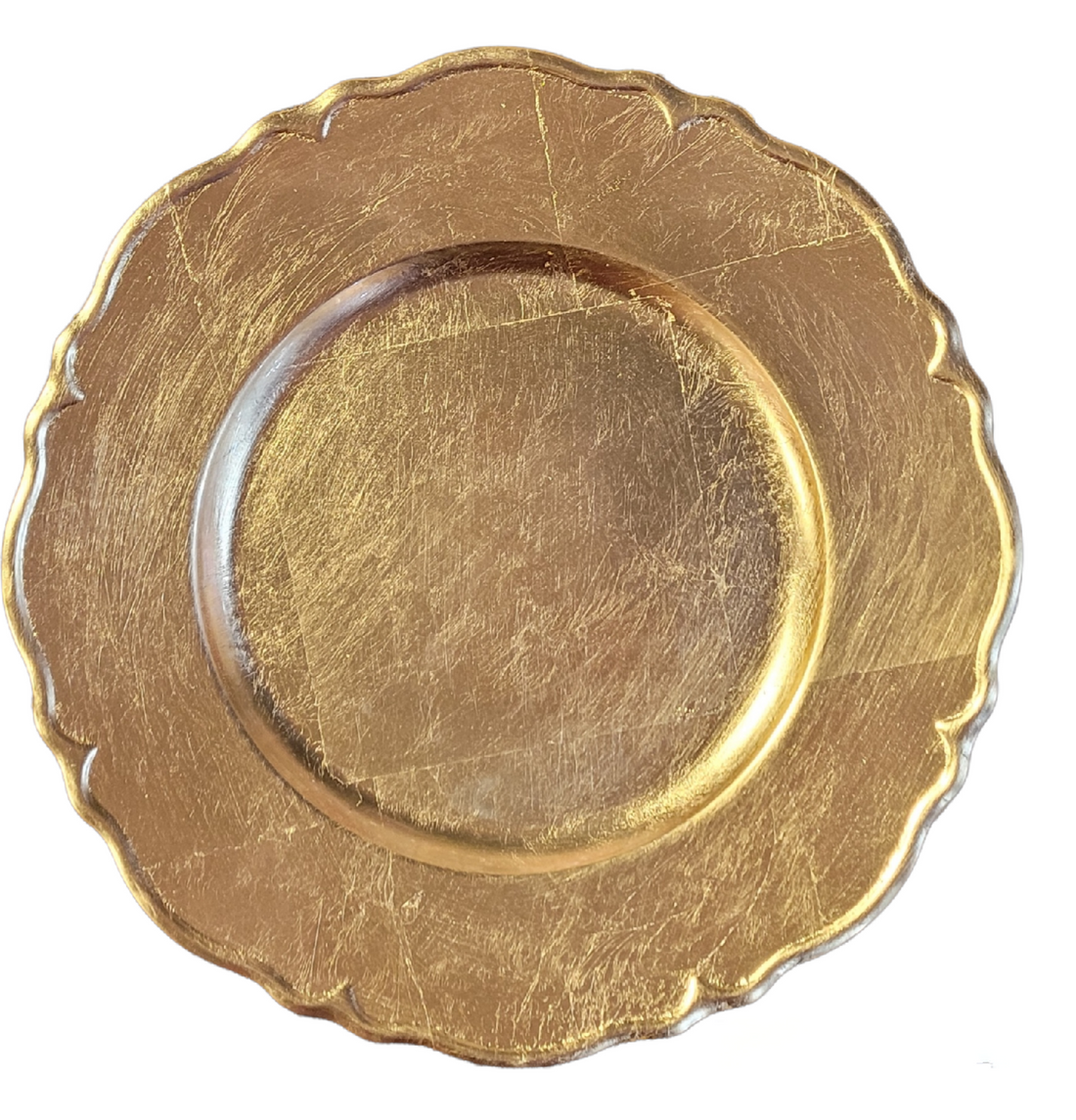 13" Gold Wavy Edge Plastic Charger Plate (12 Pieces) – Jenly Wholesale Inc