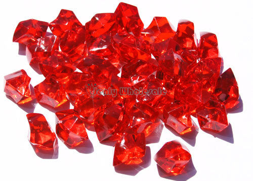 Acrylic Ice Crystal Rocks Vase Filler 23 X 18MM Red (1 LB/Bag) – Jenly ...