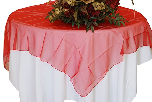 Red Organza Table Overlay 80" X 80" Square(1 Piece) – Jenly Wholesale Inc